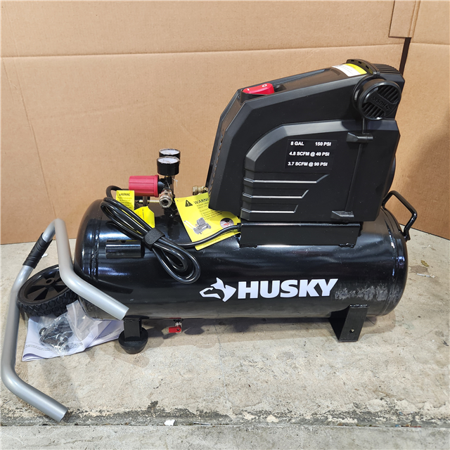 Houston location AS IS Husky 8G 150 PSI Hotdog Air Compressor Appears in new condition